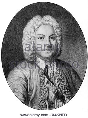 Portrait of the composer François Couperin (1668-1733 Stock Photo ...