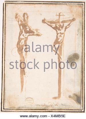 Christ Crucified with the Good Thief, attributed to Francesco Stock ...