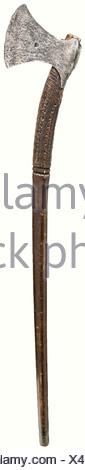A Norwegian farmer's axe, 17th century. Forged iron blade with Stock ...