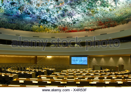 Human Rights and Alliance of Civilizations Room at the Palais des Stock ...