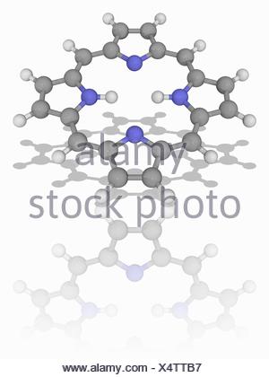 Porphin. Molecular model of the organic compound porphin Stock Photo ...