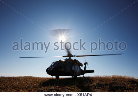 Spinning tail rotor of a Sikorsky UH-60 Blackhawk at HAATS, or High ...