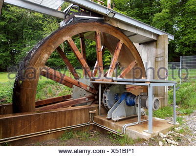 Modern water wheel to generate electricity Stock Photo: 127761952 - Alamy