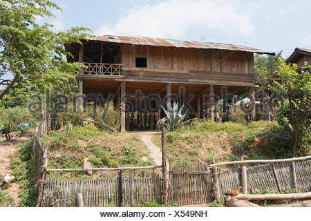 Traditional houses of Hmong minority, Laos, Asia Stock Photo: 120594797 ...