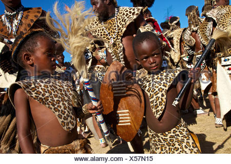 Shembe men in traditional dress at the lauch of the African Union in ...