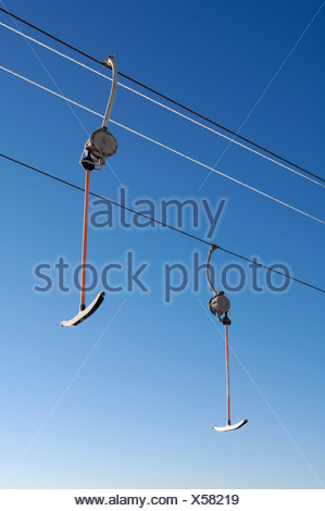 T-bar ski lift Stock Photo - Alamy