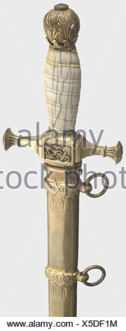 Royal Prussian Navy - an officer's dagger, circa 1850. Curved Stock ...