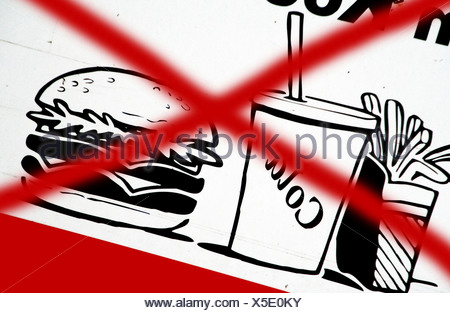 Injurious Fast food Crossed out forbidden banned avoiding Hamburger ...