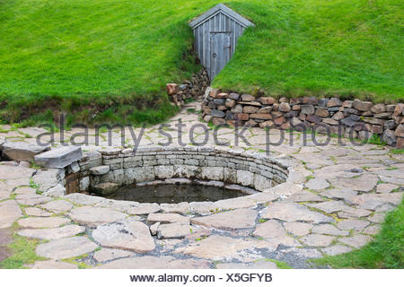 Snorralaug, Medieval bath of Snorri Sturluson, Reykholt, Reykholtsdalur ...