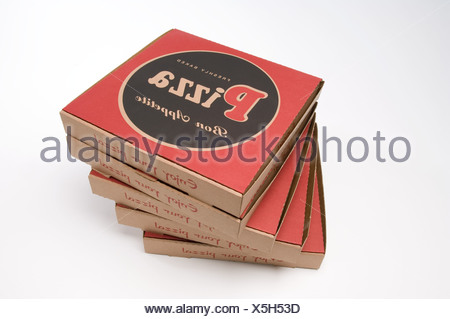 Stack of Pizza boxes Stock Photo: 23029801 - Alamy
