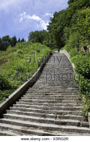 The death narrow staircase to the stone quarry in the concentration ...