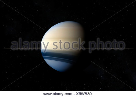 Solar System - Saturn. It is the sixth planet from the Sun and the ...
