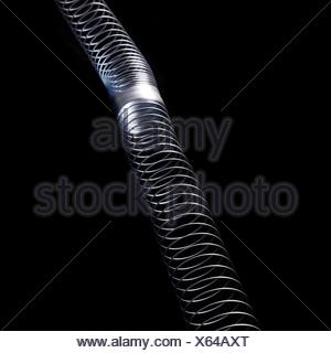 Longitudinal wave in a slinky spring. In longitudinal (or Stock Photo ...