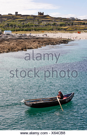 Curragh is a typical traditional boat of the Aran Islands, Inis Oirr ...