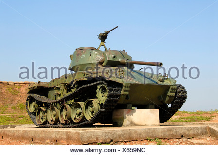 First Indochina War 1954, old French tanks, Dien Bien Phu museum ...