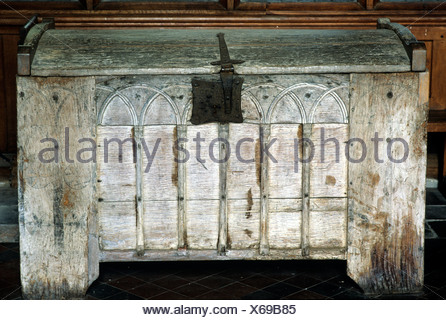 Hindringham Norfolk, 11th century Norman oak parish chest Romanesque ...