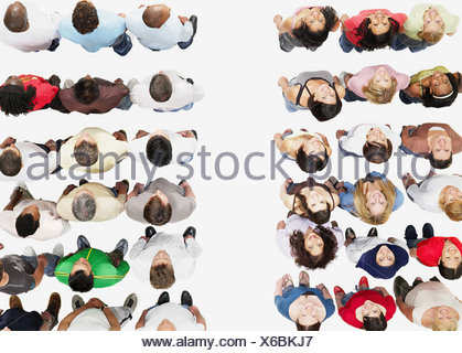 two groups crowds, diversity Stock Photo: 125382741 - Alamy