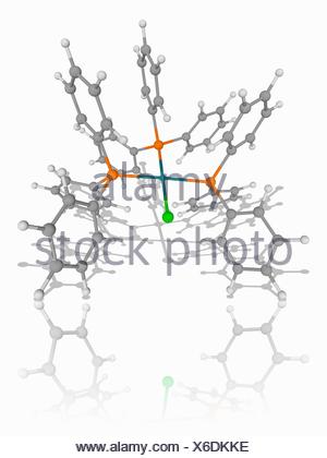 Wilkinson's catalyst. Molecular model of the metal complex and Stock ...