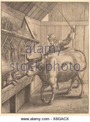 'The Dog in the Manger' manger fable by Aesop (circa 600BC). People ...