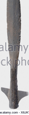 A German winged lance, 9th/10th century Broad, lightly ridged blade ...