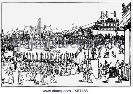Execution by guillotine of Robespierre (1758-1794) French Stock Photo ...