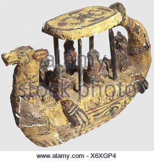 An Egyptian funeral boat, Late Period, 7th to 1st century B.C. Wood ...