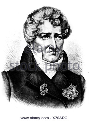 GEORGES, BARON CUVIER French naturalist, lecturing on paleontology ...