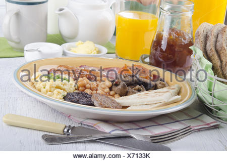 ulster fry, traditional for northern ireland, with potato bread Stock ...