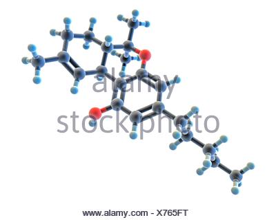 Oxygen, O2, molecule model and chemical formula. Also dioxygen ...