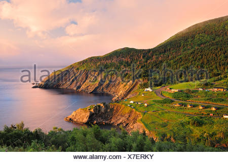Sunset on Cape Breton Island. Meat Cove Nova Scotia Canada Stock Photo ...