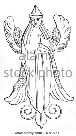 Ishtar (Astarte), Assyrian and Babylonian goddess of love, full Stock ...