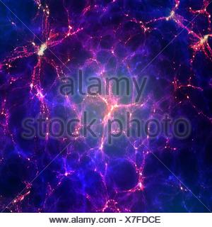 An impression of the large-scale structure of the universe, showing ...