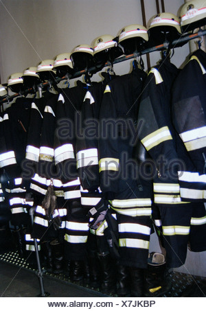Firefighters coat rack Stock Photo: 53070739 - Alamy