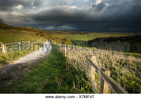 View North from the Wayfarers Path from Watership Down, Kingsclere ...