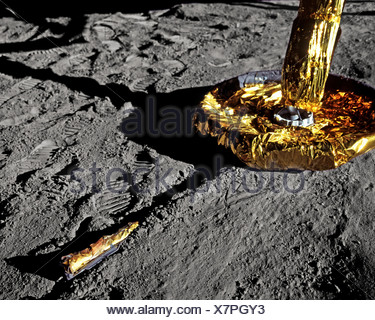 Apollo 11 - Landing Gear of a Lunar Module on the Moon Stock Photo ...