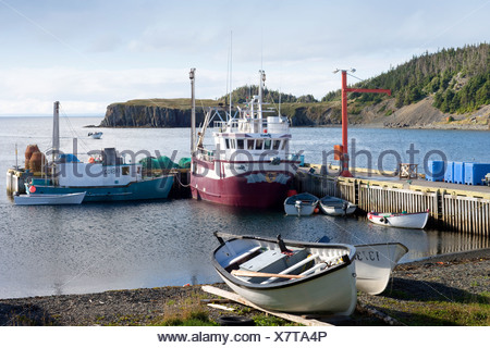 Wooden boat, dory, Trinity, Newfoundland, Canada Stock Photo: 26759110 ...
