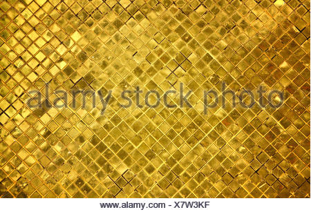 Golden mosaic tiles background, texture with copy space Stock Photo - Alamy