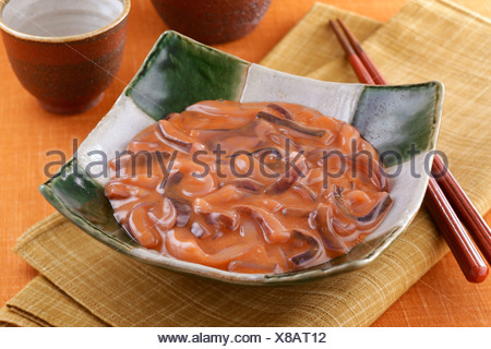 Ika No Shiokara (Salted Squid Guts), Japanese Cuisine Stock Photo ...