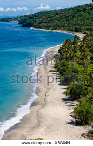 Secluded bay near Senggigi, Lombok Island, Lesser Sunda Islands Stock ...