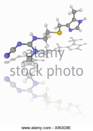 Cimetidine drug molecule Stock Photo - Alamy