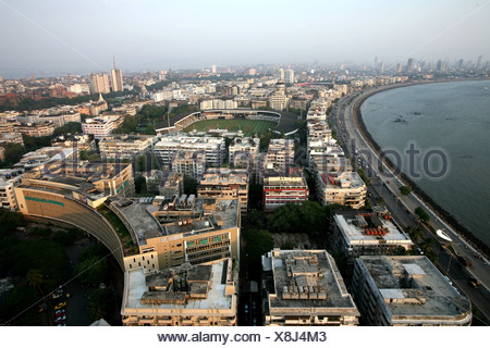 View of Marine Drive the Queen's Necklace, Mumbai on a clear day in ...