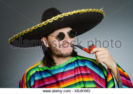 handsome mexican man charro sombrero serape agave cactus Stock Photo ...