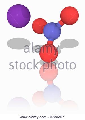 Chemical model of Potassium Nitrate Stock Photo: 68960886 - Alamy