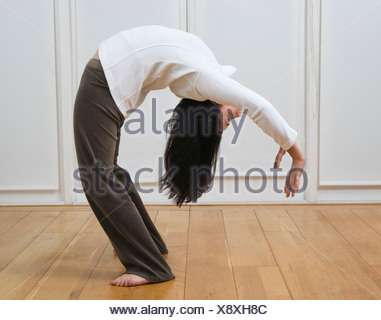 Woman doing back bend Stock Photo: 17552551 - Alamy