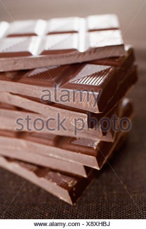 Chocolate bars in a pile Stock Photo: 15703624 - Alamy