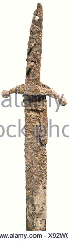 An Avar-Khasar sword, 9th/10th century. Slender, single-edged blade ...