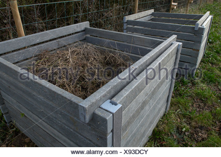 Recycled plastic compost bins Stock Photo - Alamy