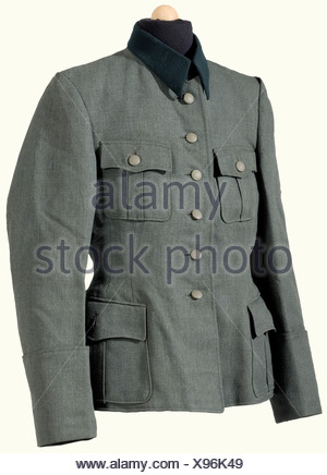 A tunic for an SS Officer., Field grey Italian gabardine, dark green ...