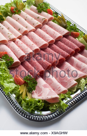 Attractively arranged cold cuts platter Stock Photo: 24735385 - Alamy