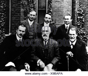 Sigmund Freud, Stanley Hall, Carl Gustav Jung, Abraham A. Brill, Ernest ...